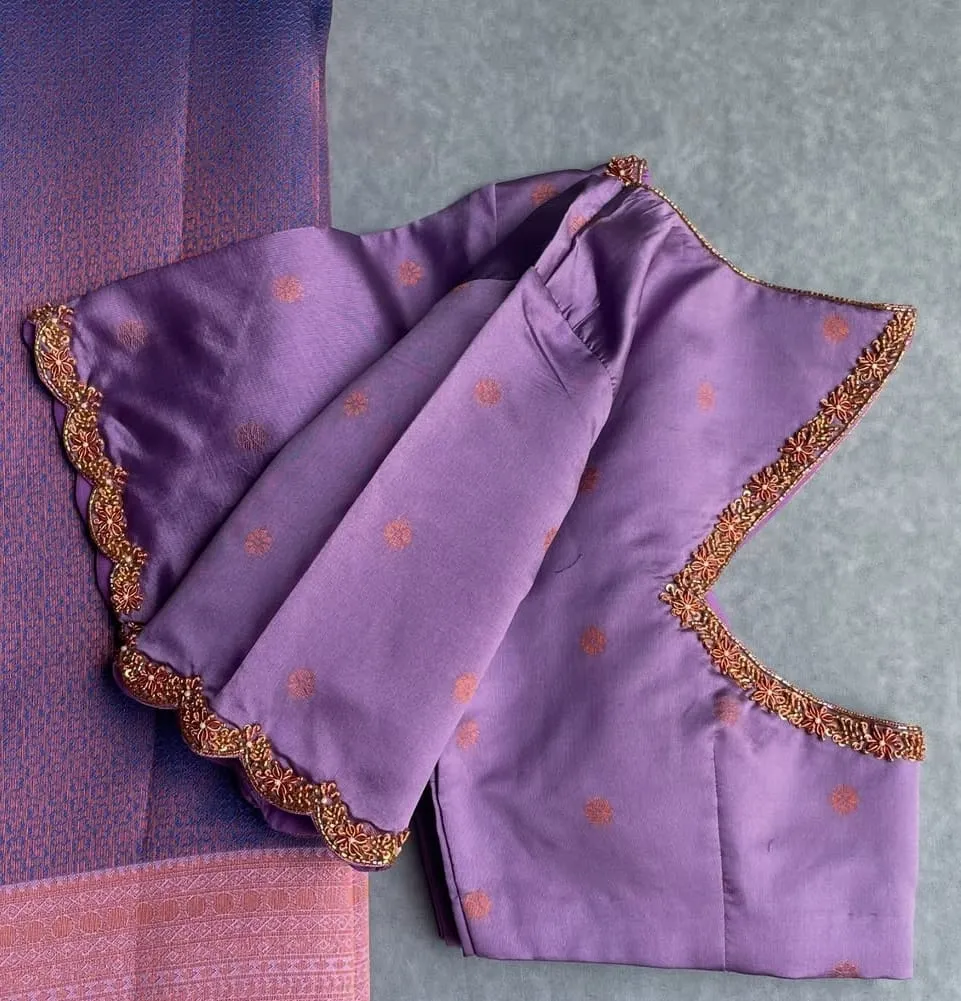 Lilac Ethnic Cutwork Blouse – Chic and Timeless - KS Ethnic