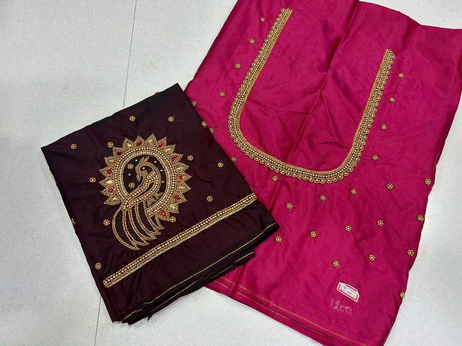 Grace in Every Stitch – Stunning Peacock Work Blouse Now on Sale!