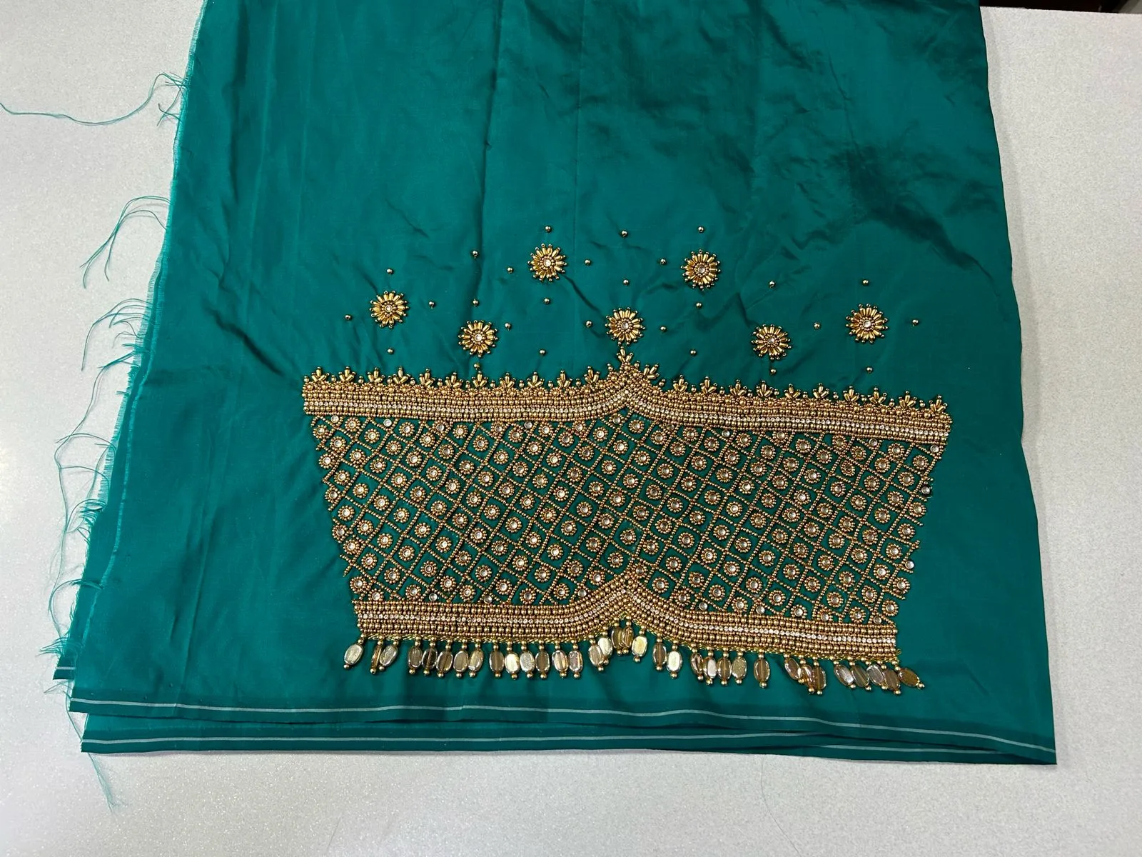 Limited Edition – Stunning Checks Design Maggam Work Blouse