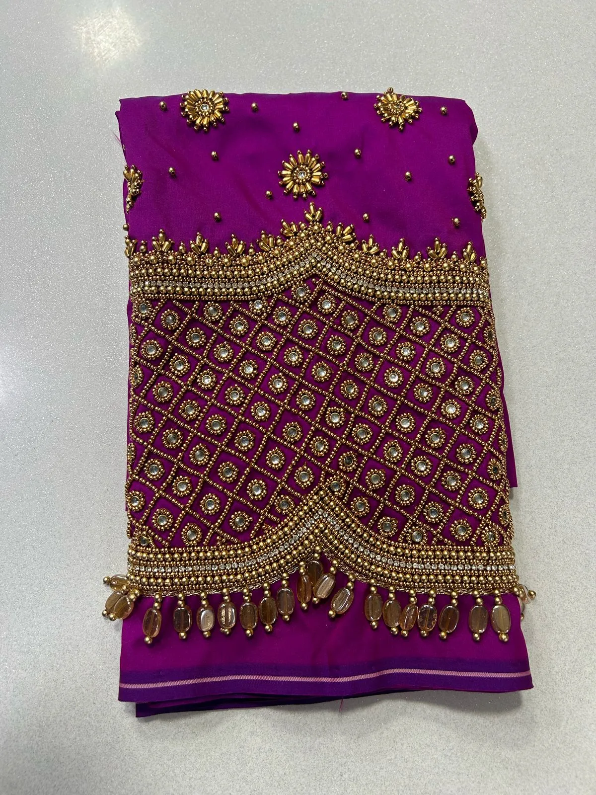 Limited Edition – Stunning Checks Design Maggam Work Blouse